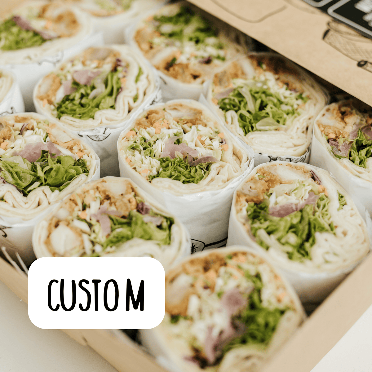 Custom Wrapbox - 24 Wraps - Fingerfood Catering für Gruppen & Meetings – Wrapstars Catering