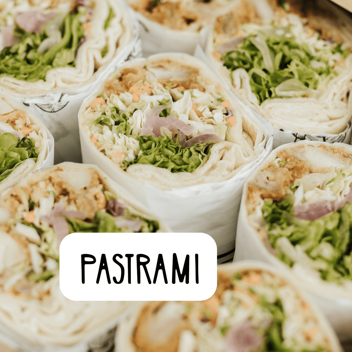 Pastrami Wrapbox - 24 Wraps - Fingerfood für Gruppen & Meetings ...